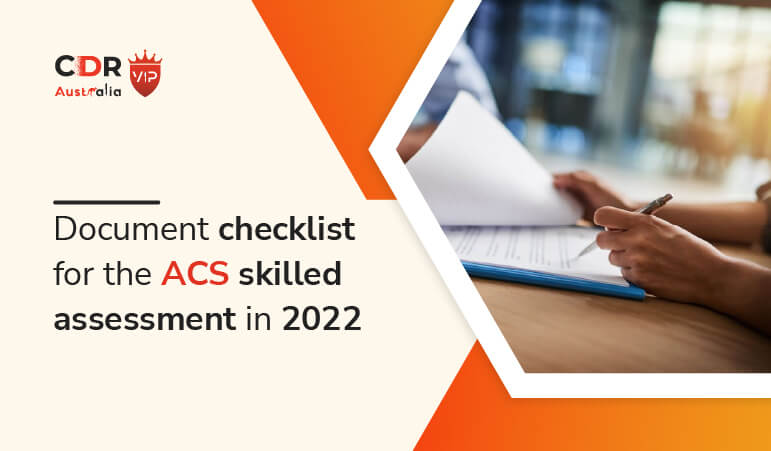 Document checklist for ACS skilled assessment 2024